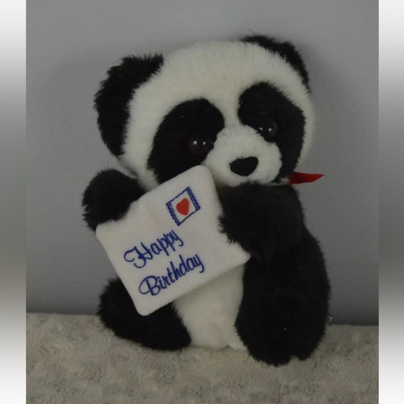 Russ | Toys | Russ Panda Bear Plush Stuffed Animal Happy Birthday ...